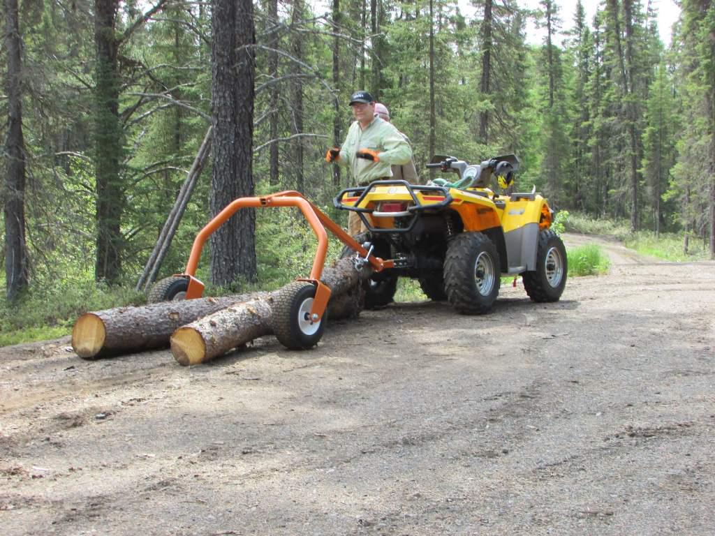 The Aikihomestead - Skidding Logs With An ATV Log Arch – First ...