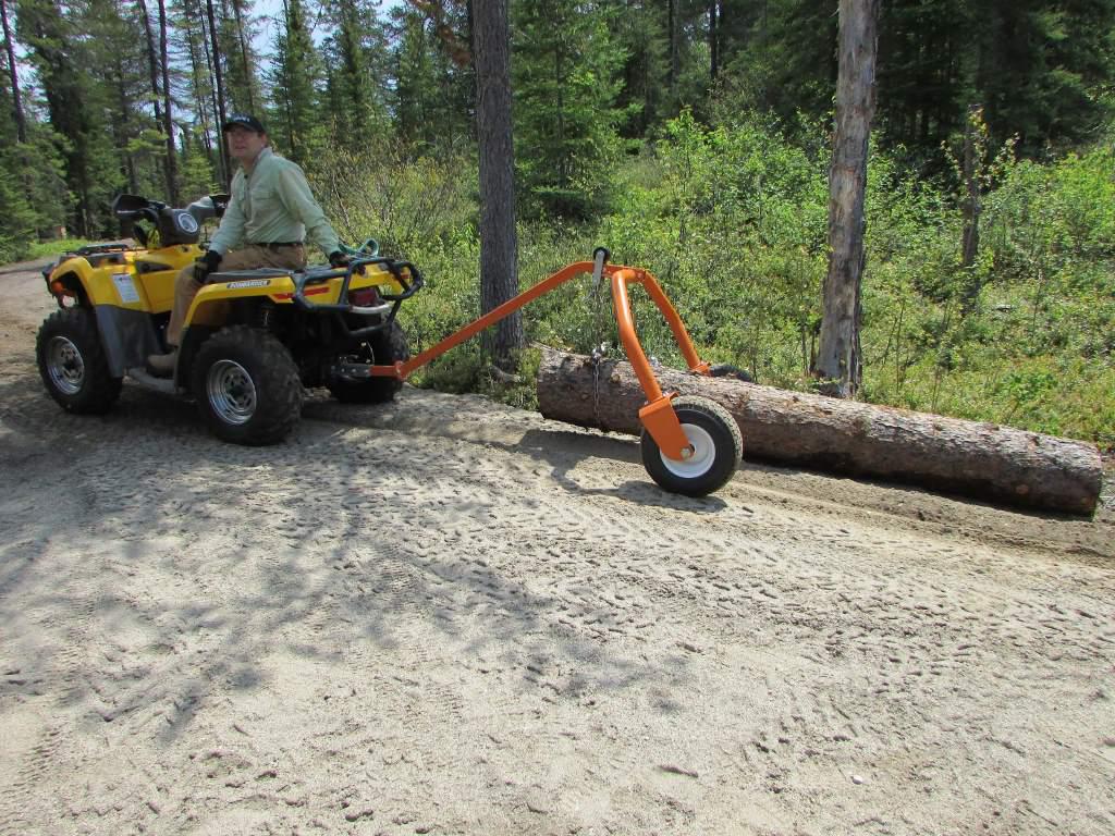 The Aikihomestead - Skidding Logs With An ATV Log Arch – First ...