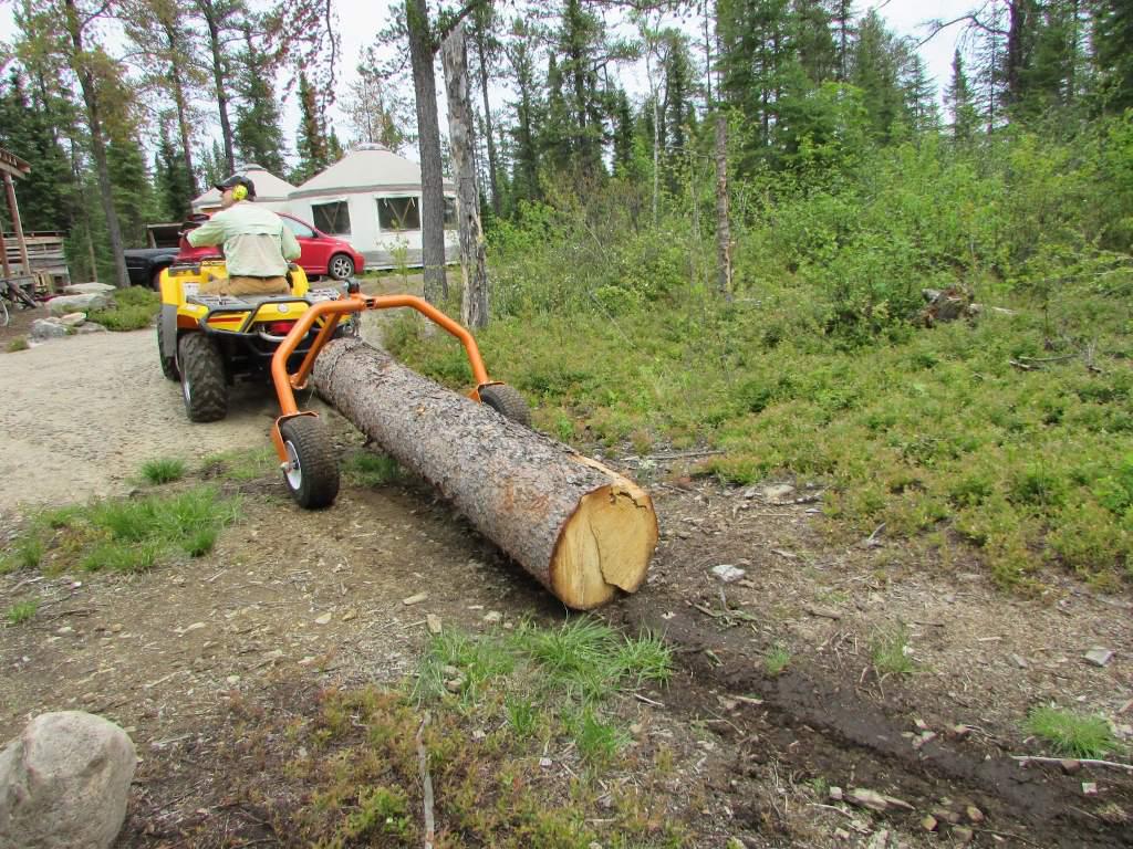 The Aikihomestead - Skidding Logs With An ATV Log Arch – First ...